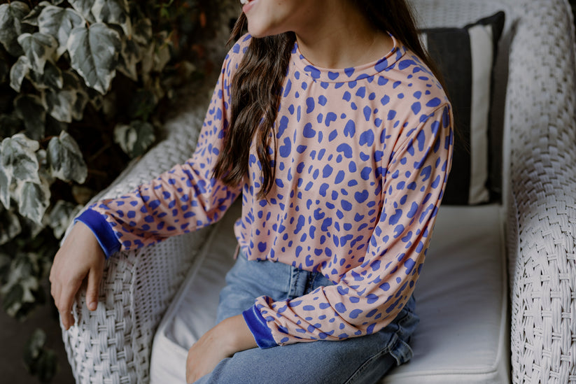 Polera Pecas Azules – Cosmos Vestidos